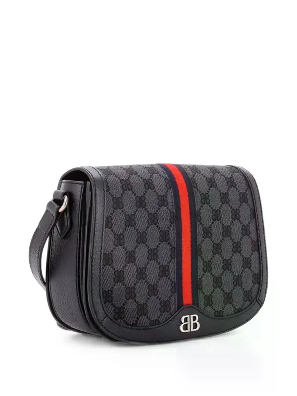 Gucci X Balenciaga The Hacker Project Flap Messenger Bag Bb Canvas Medium Shoulder Bag