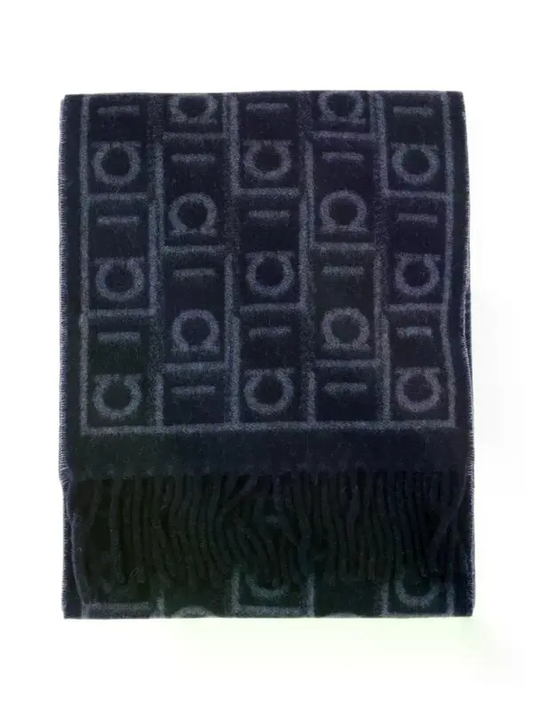 FERRAGAMO Monogram Scarf - Blue