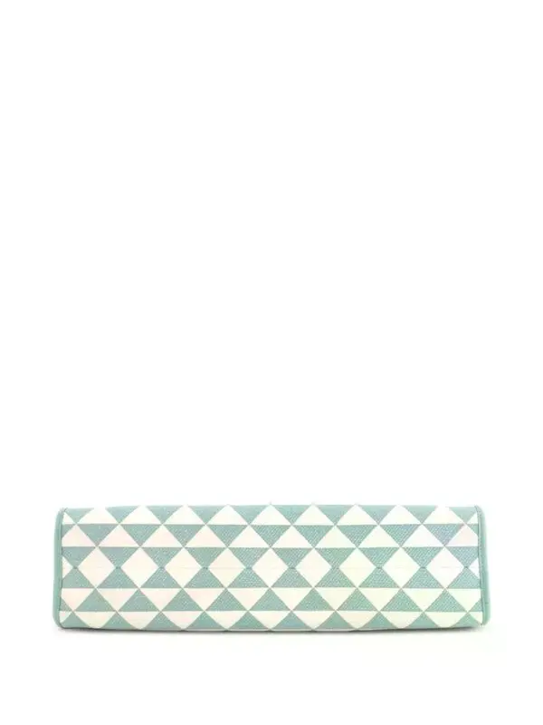 Prada Jacquard Large Tote Bag - Green
