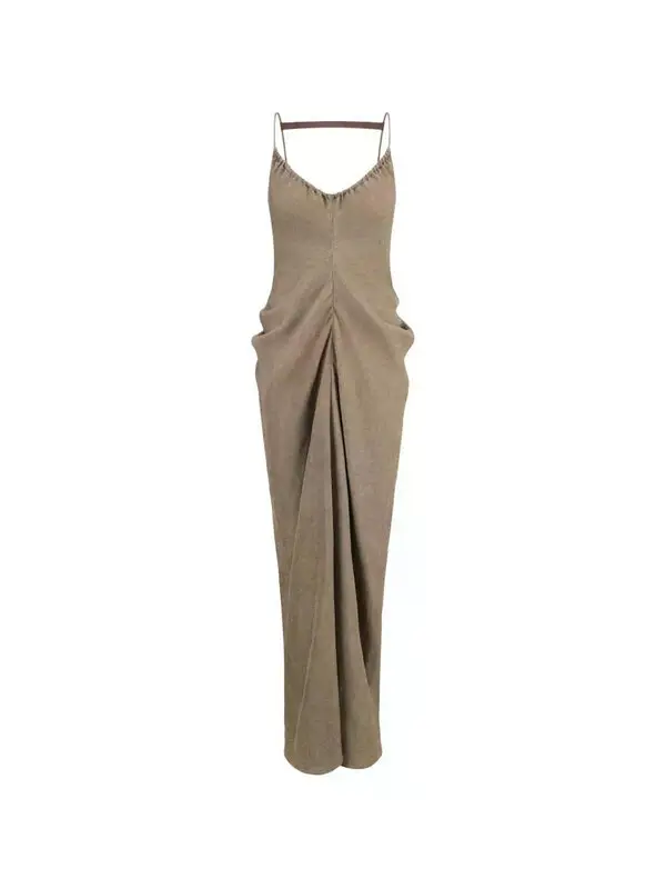 OUDE WAAG Washed Halter-neck Draped Maxi Dress