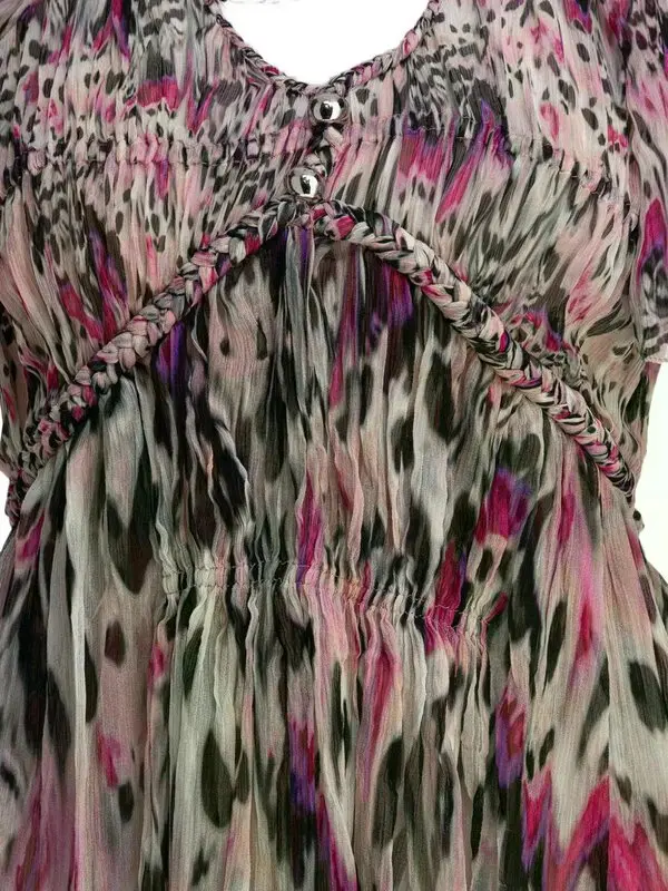 Isabel Marant Étoile Braided-detail Animal-print Mini Dress