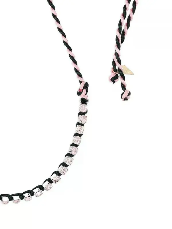 FORTE_FORTE Braided Crystal-embellished Necklace