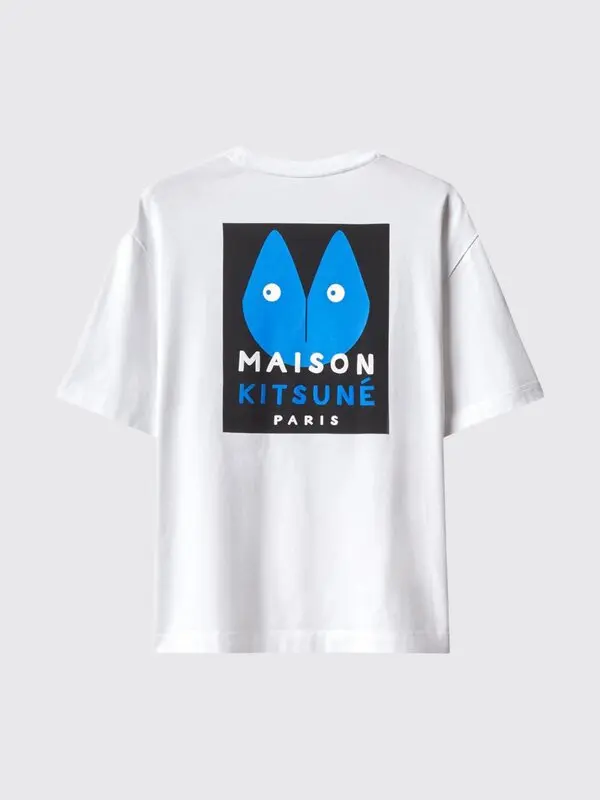 Maison Kitsuné Graphic Print Contrast Logo Cotton T-shirt