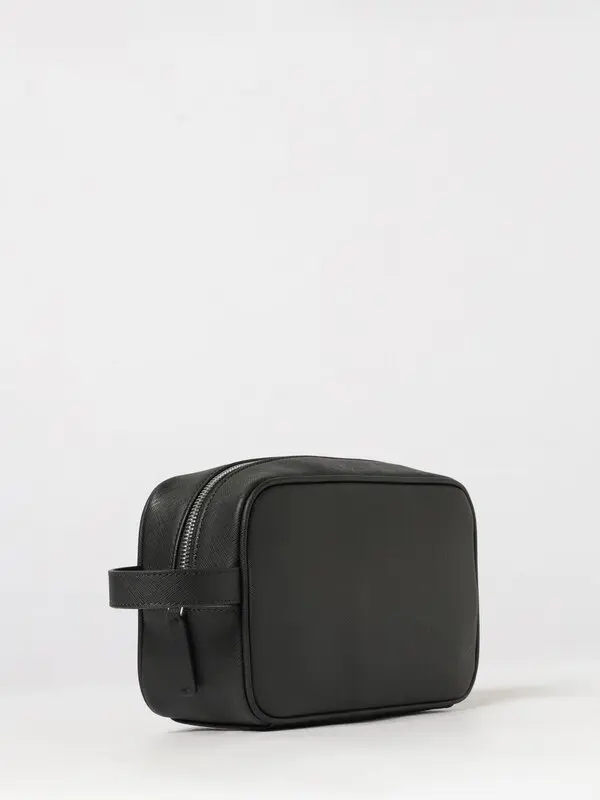 Emporio Armani Regenerated Leather Travel Beauty Case With Eagle Logo
