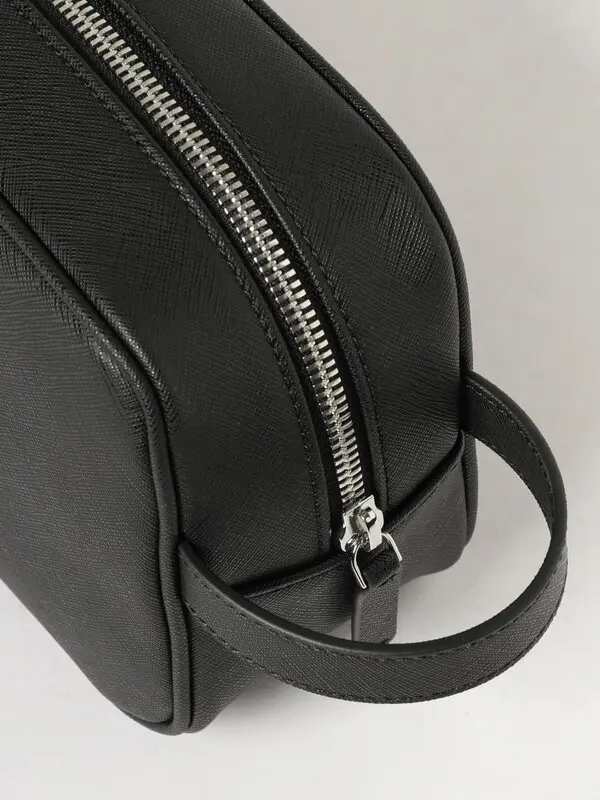 Emporio Armani Regenerated Leather Travel Beauty Case With Eagle Logo