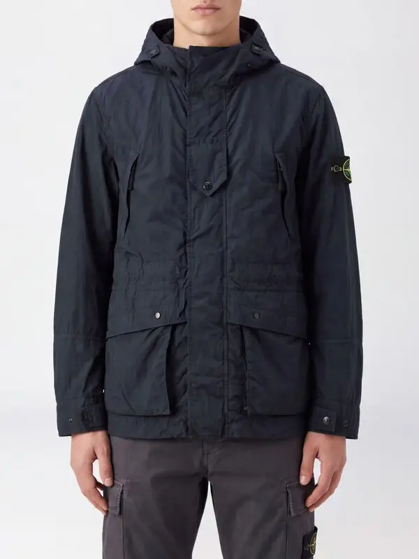 Stone Island Ghost Capsule Nylon Parka With Hood And Monochrome Logo