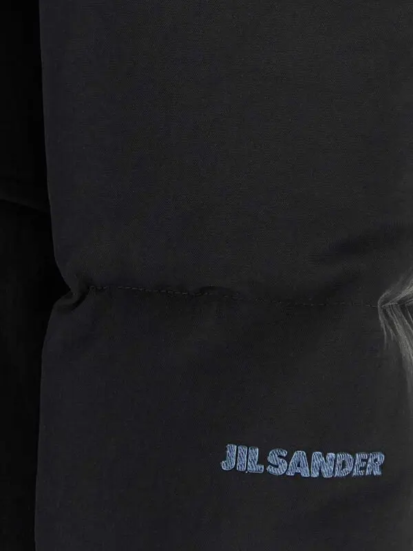 JIL SANDER Quilted High Neck Puffer Jacket - Black