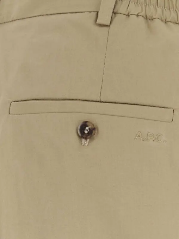 A.p.c. Dylan Straight Fit Cotton Chino Trousers With Mid-rise Waist - Beige
