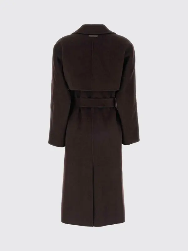 Calvin Klein Knee-length Wool-blend Robe Coat With Waist Belt