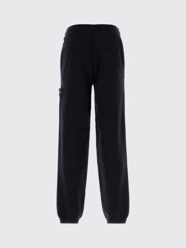 Stone Island Wool Jogging Trousers With Compass Logo And Elasticated Waist