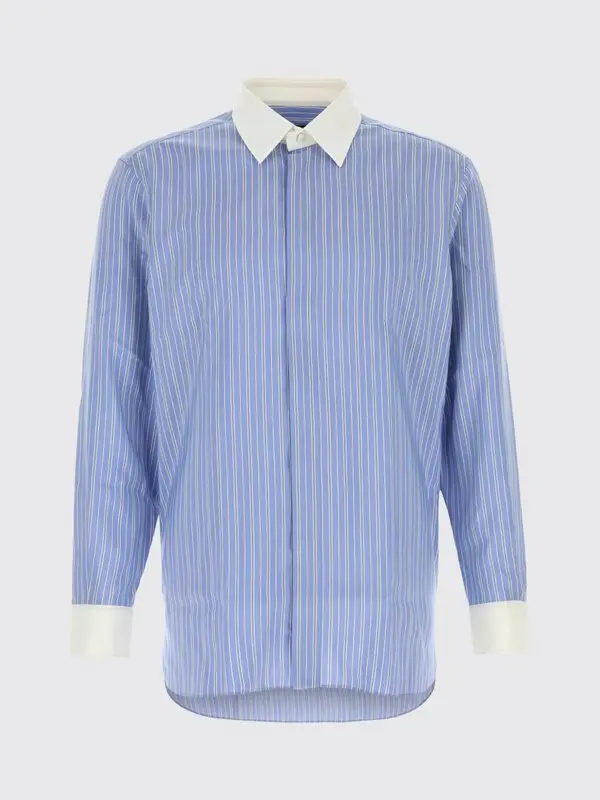 TOM FORD Striped Pure Silk Shirt With Concealed Buttoning