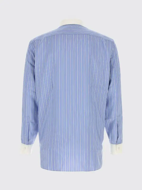 TOM FORD Striped Pure Silk Shirt With Concealed Buttoning