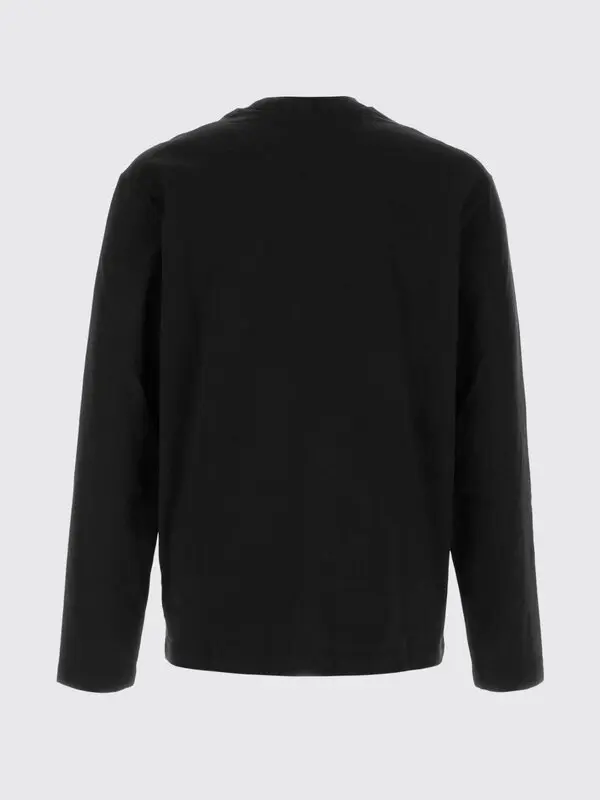 JIL SANDER Long-sleeved Cotton T-shirt With Patch Pocket - Black