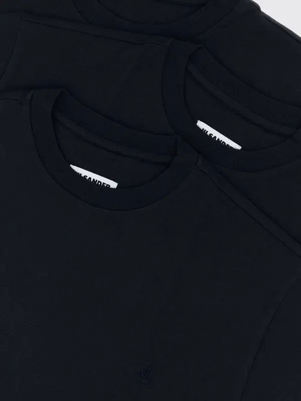 JIL SANDER Set Of 3 Short-sleeved Cotton T-shirts - Blue
