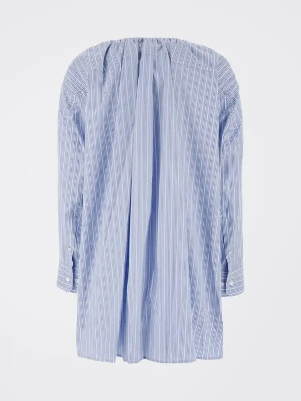 Alexander Wang Striped Cotton Poplin Mini Shirt Dress