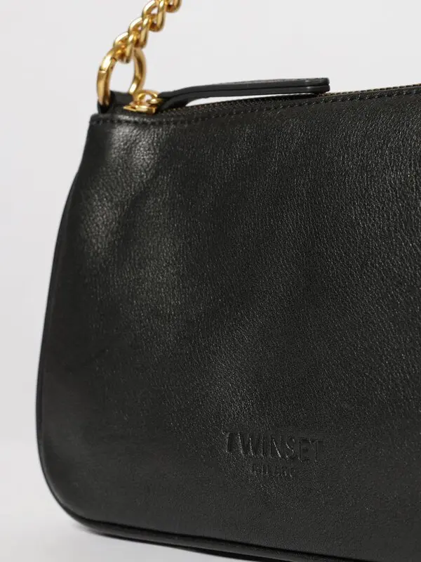 TWINSET Shoulder Bag With Metal Mesh Handle - Black
