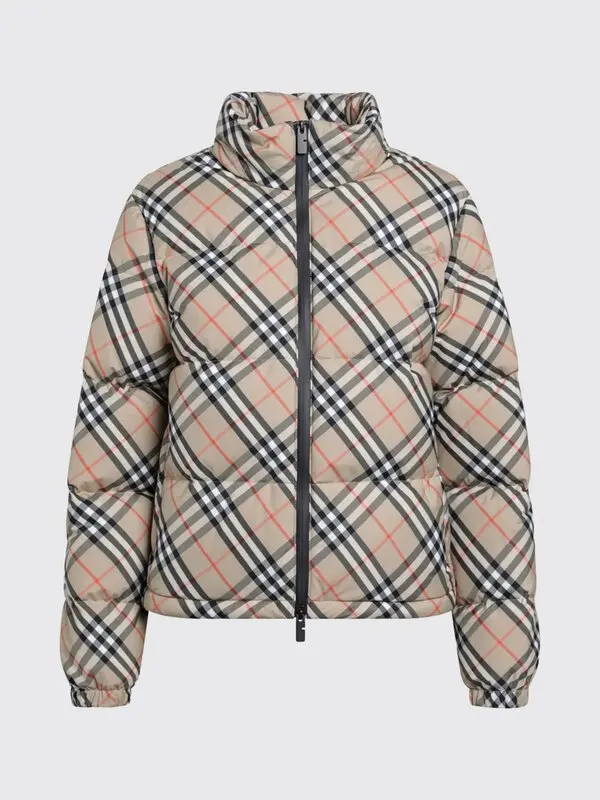 Burberry Ambleside Short Quilted Technical Fabric Jacket With Vintage Check Pattern