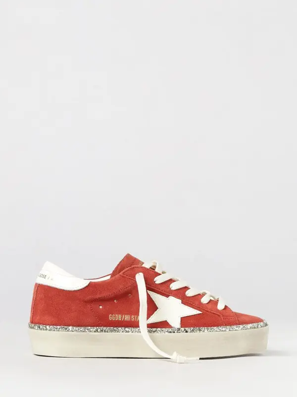GOLDEN GOOSE Hi Star Suede Platform Sneakers With A Distressed Finish