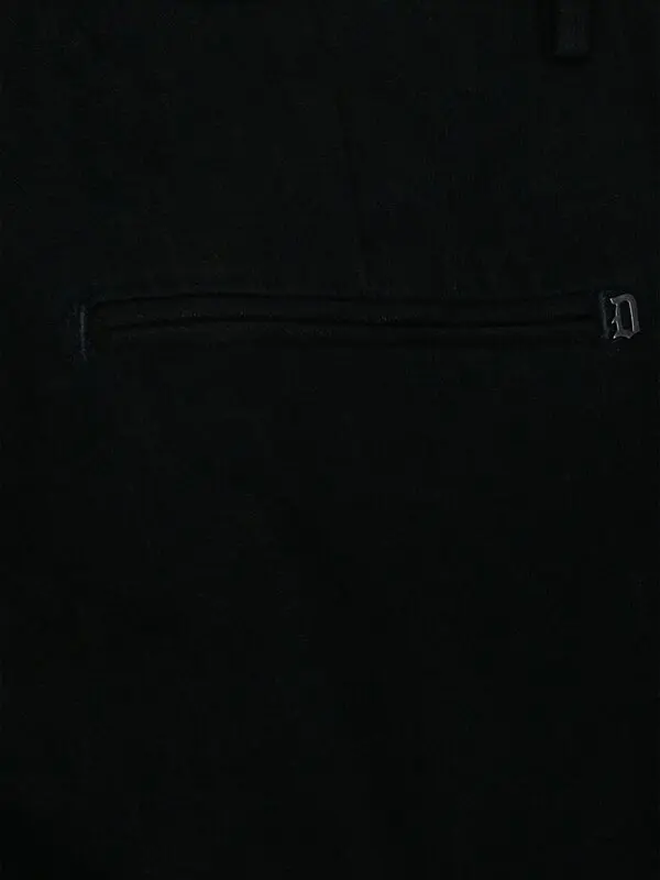 DONDUP Mid-rise Slim Fit Cotton Pants With Turn-up Cuffs