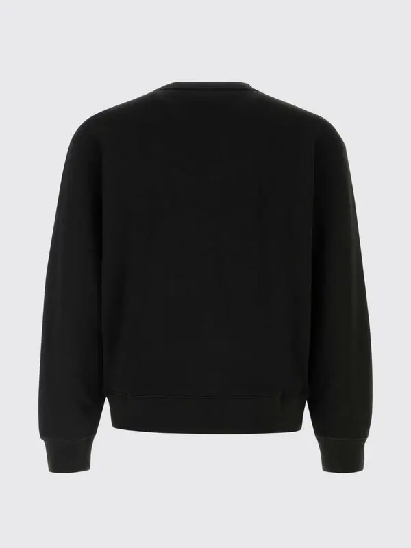 Kenzo Crewneck Cotton Sweatshirt With Contrast Logo Print On The Chest - Black