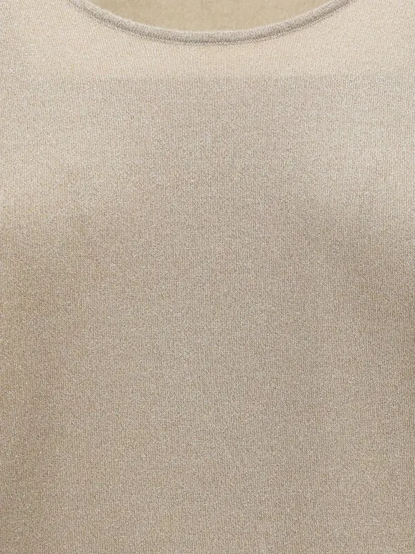 Brunello Cucinelli Slim Fit Cashmere And Silk Top - Brown