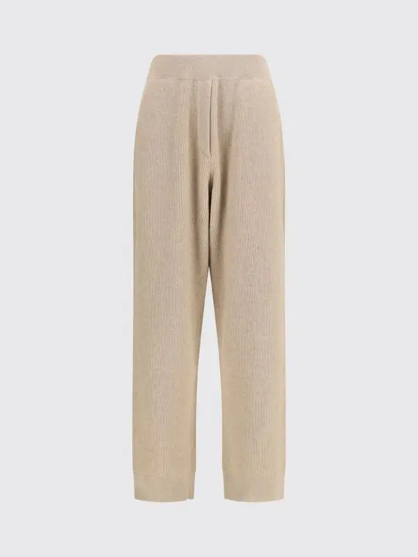 Brunello Cucinelli Straight-leg Pure Cashmere Knit Pants With High Elasticated Waist