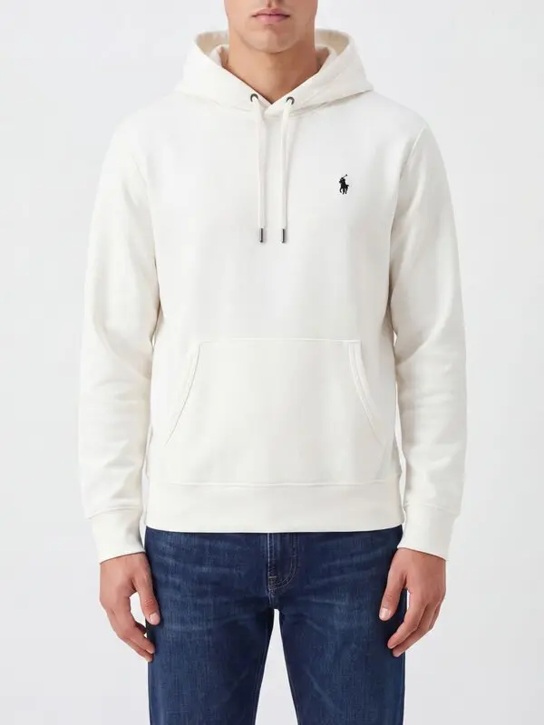 Polo Ralph Lauren Cotton-blend Hoodie With Pony Logo - White