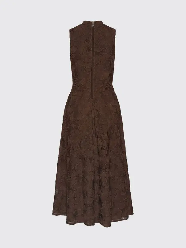 ROTATE BY BIRGER CHRISTENSEN Off-the-shoulder Floral-print Mesh Midi Dress With Flared Skirt
