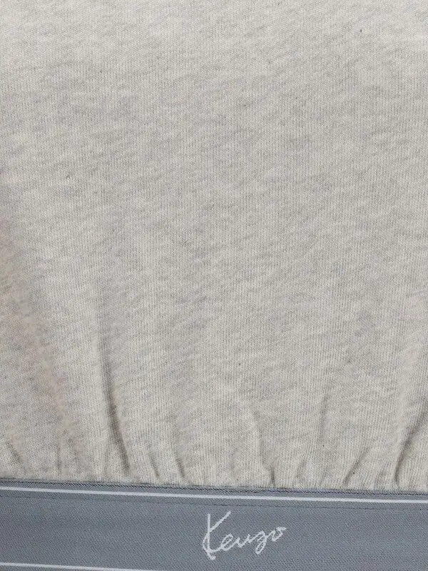 Kenzo Cropped Cotton Sweatshirt With Crew Neck