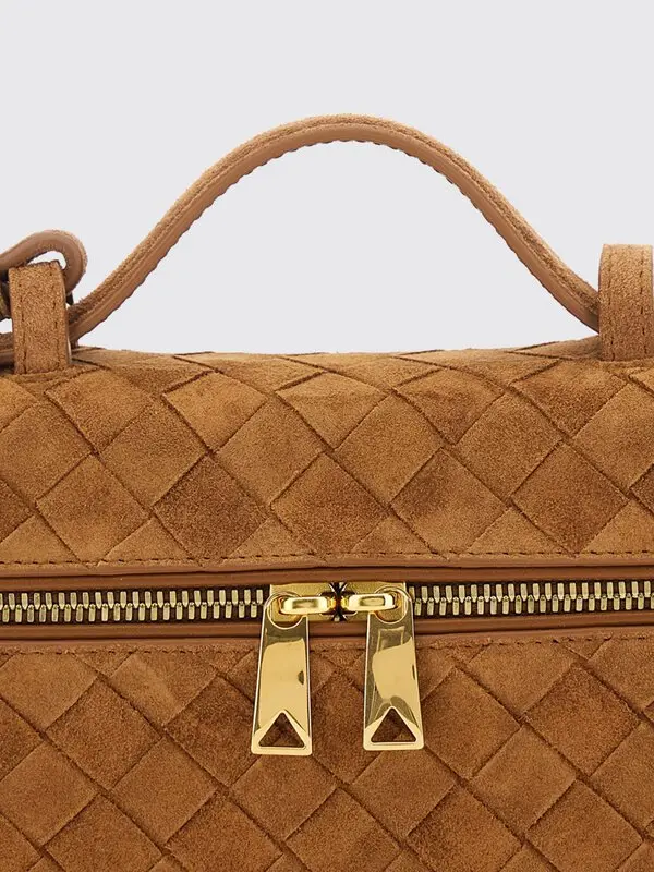 Bottega Veneta Bang Bang Mini Bag In Suede Calf Leather - Brown