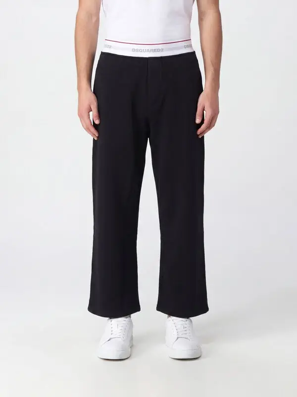 Dsquared2 Cotton Jersey Jogging Pants With Logo Waistband