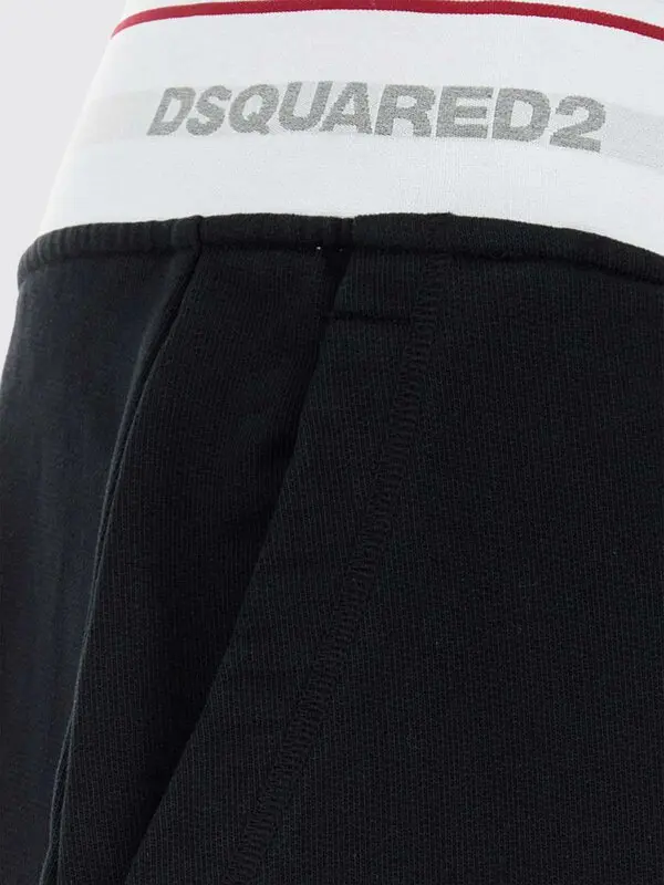 Dsquared2 Cotton Jersey Jogging Pants With Logo Waistband