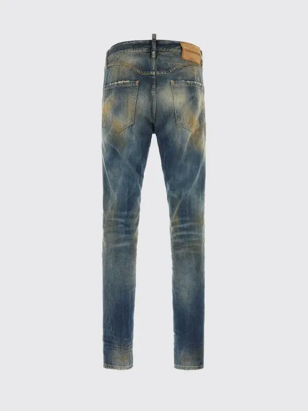Dsquared2 Teddy Slim Fit Worn-effect Skinny Jeans In Cotton Denim