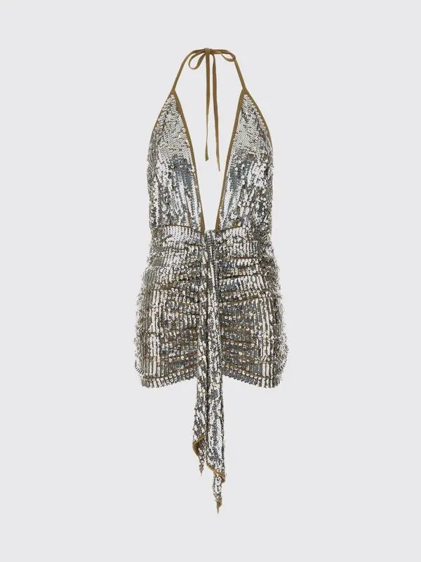 Dsquared2 Sequin Sheath Mini Dress With Deep V-neck