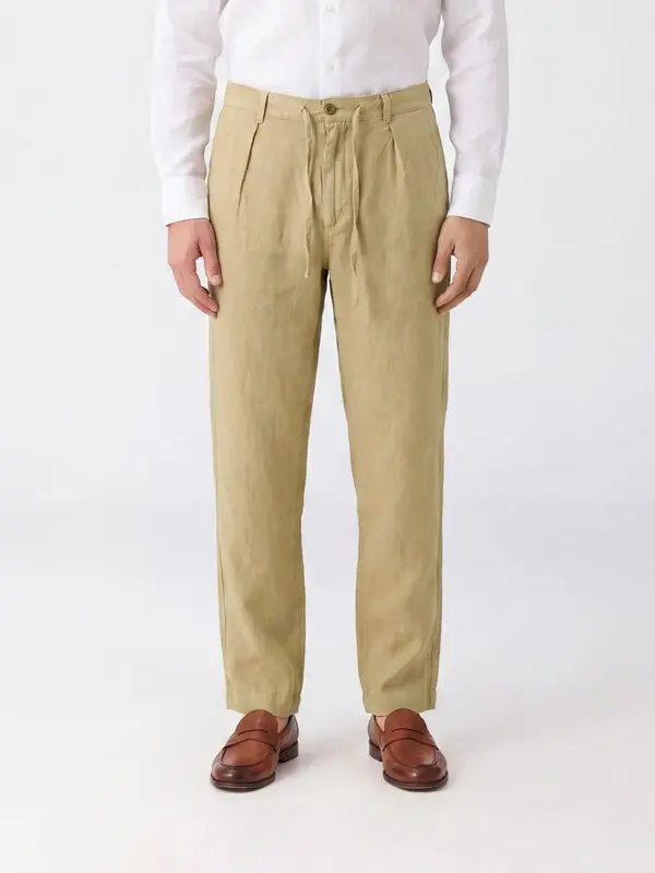 Polo Ralph Lauren Slim Fit Linen Drawstring Pants - Beige