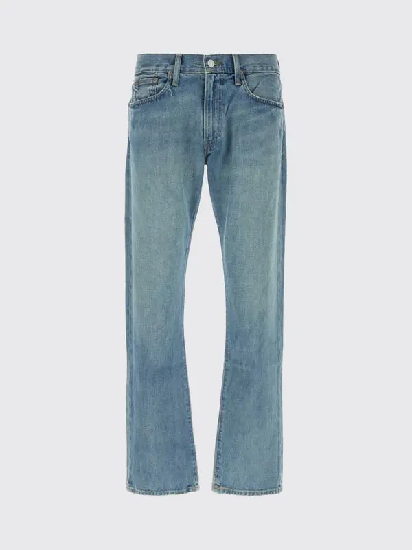 Polo Ralph Lauren Straight Fit Cotton Denim Jeans With Embroidered Pony Logo