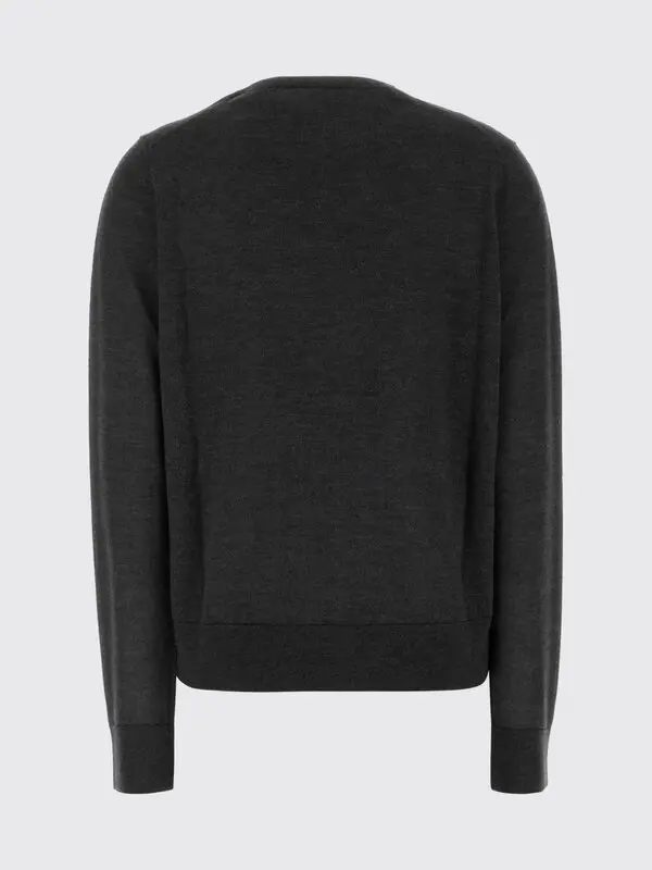 THE ROW V-neck Sweater In A Cashmere And Silk Blend With Long Sleeves - Grey