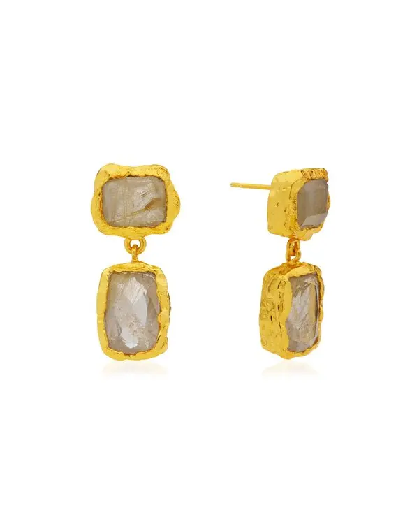AMBER SCEATS Kelso Earrings - Gold/brown