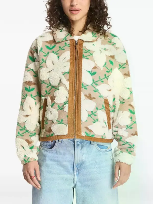 NAPAPIJRI T-bloom Floral-print Fleece Jacket