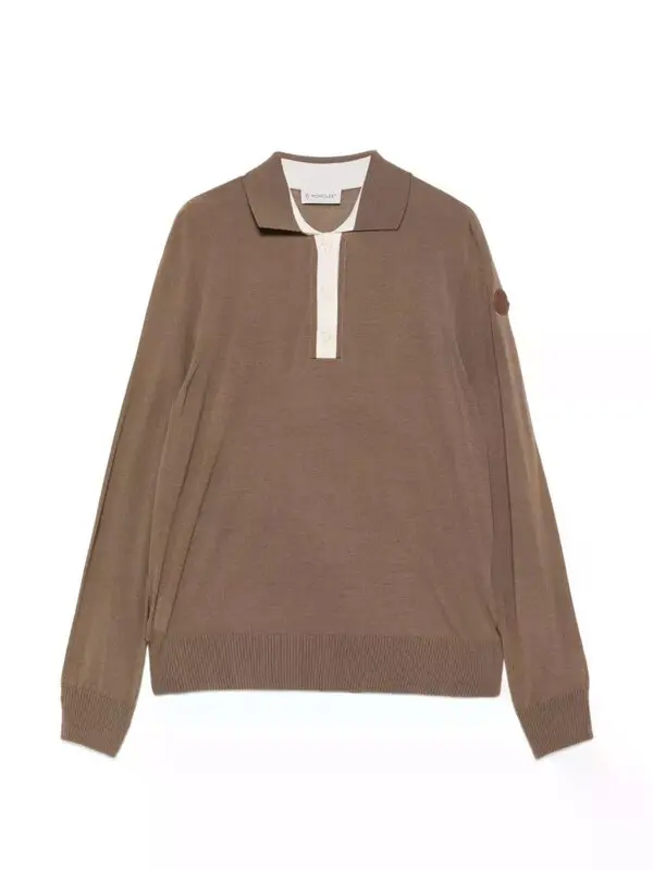 Moncler Long-sleeve Polo Shirt