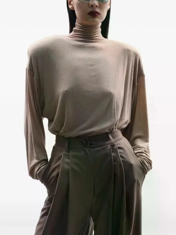 MANURI Romy Padded-shoulder Blouse