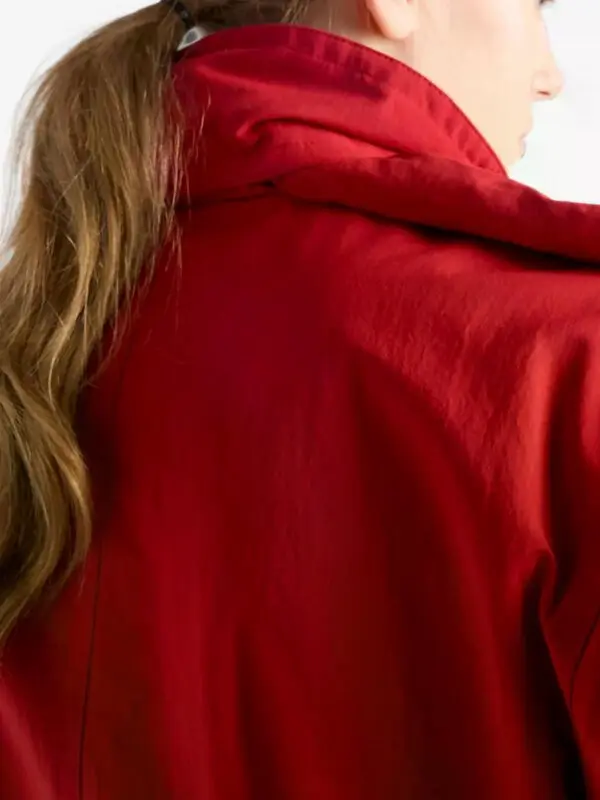 Prada Technical Fabric Parka With Shearling Trim