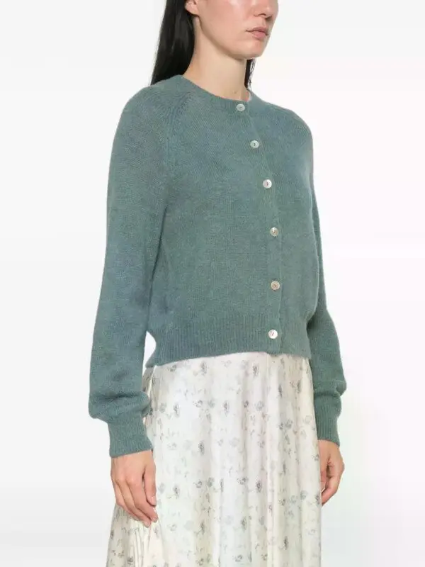 DÔEN Petra Raglan-sleeve Cardigan - Blue