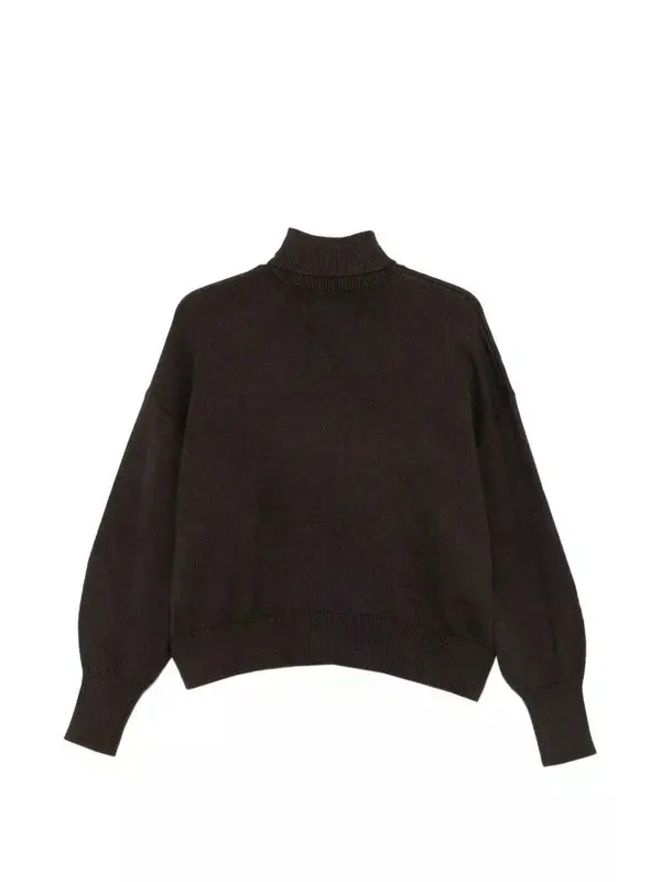 MARANT ETOILE Nasha Logo-embroidered Roll-neck Sweater - Brown