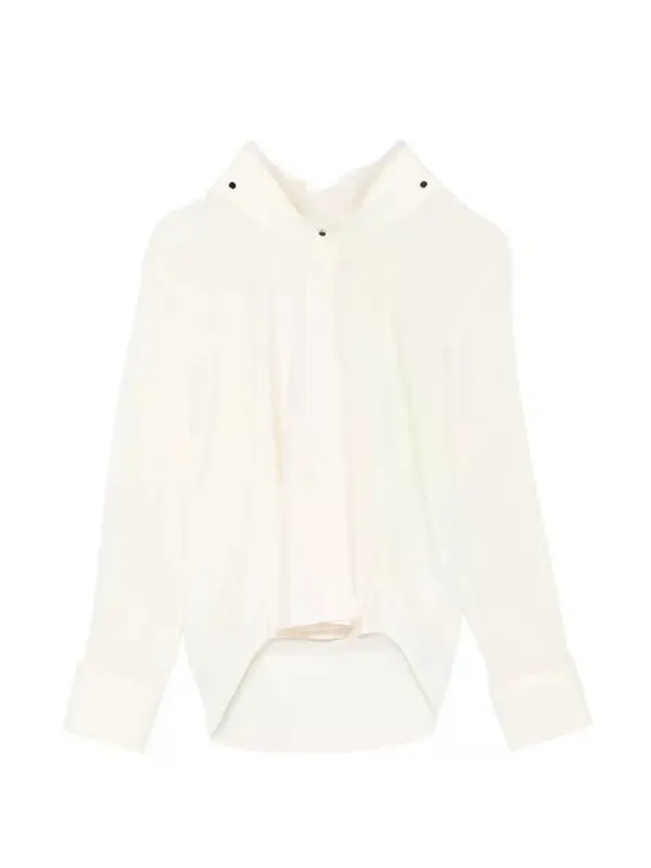 Givenchy Ruffled Silk Blouse - Neutrals