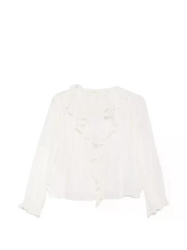 DÔEN Hardy Ruffled Pin-tucked Top