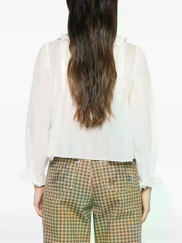 DÔEN Hardy Ruffled Pin-tucked Top