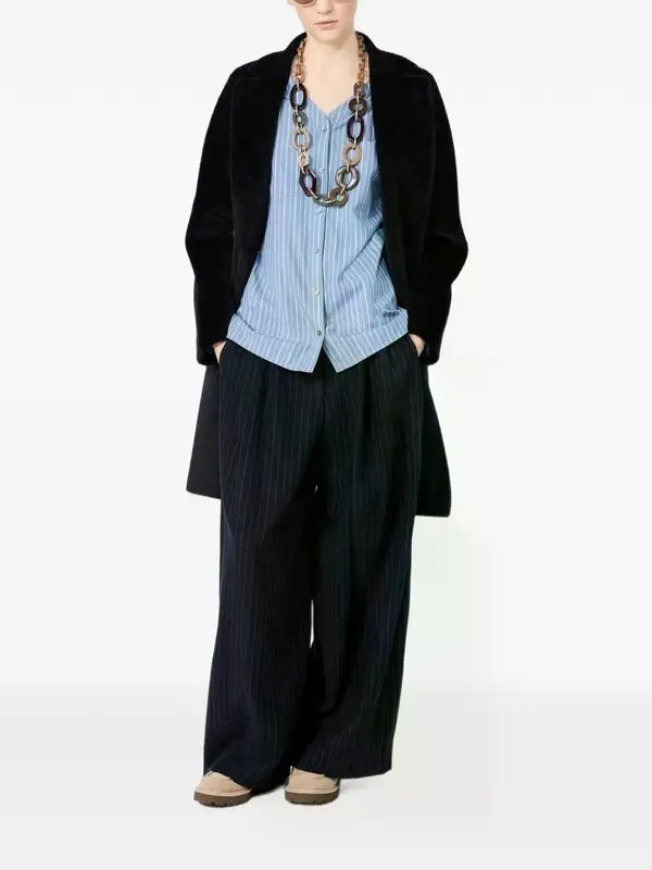 Max Mara Pinstripe-pattern Pleated Trousers