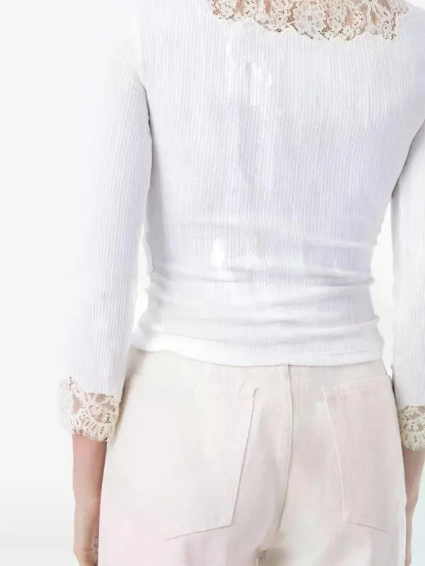 DÔEN Riana Lace-trim T-shirt