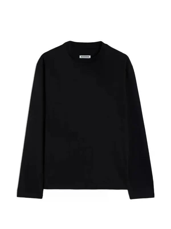 JIL SANDER 3-pack Long-sleeved Cotton T-shirt Set With Embroidered Monogram
